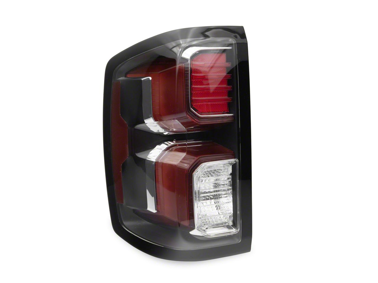 Silverado 1500 OEM Style LED Tail Lights; Black Housing; Red/Clear Lens ...