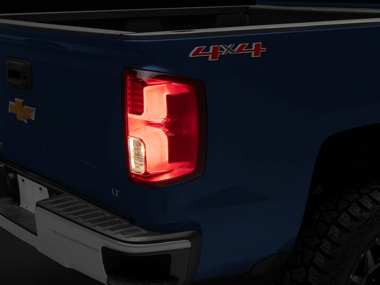 Silverado 1500 OEM Style LED Tail Lights; Chrome Housing; Red/Clear ...