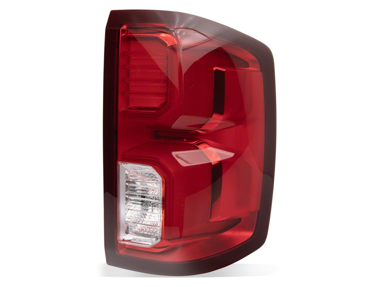 Silverado 1500 OEM Style LED Tail Lights; Chrome Housing; Red/Clear ...