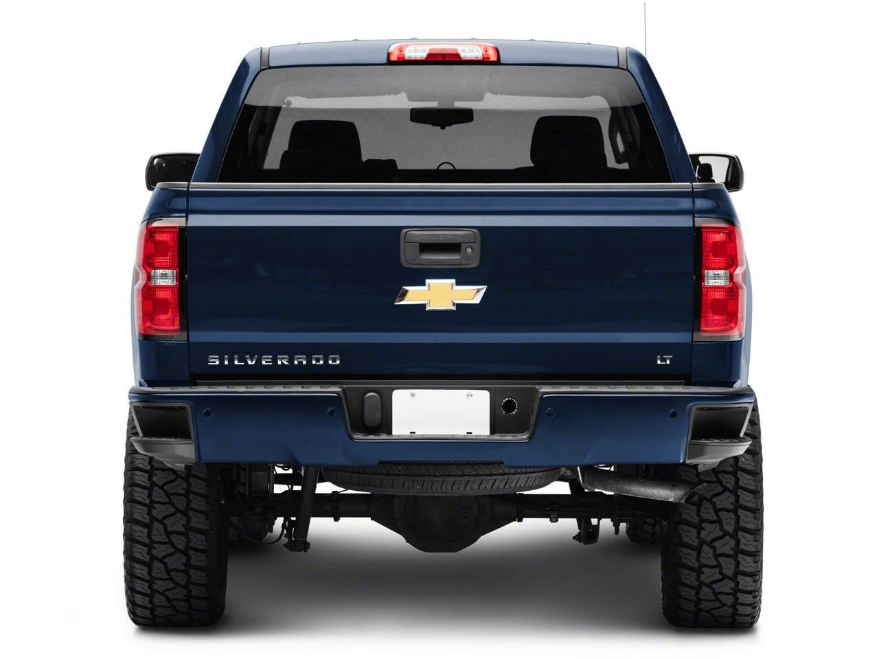 Silverado 1500 OEM Style Steel Rear Bumper; Pre-Drilled for Backup ...