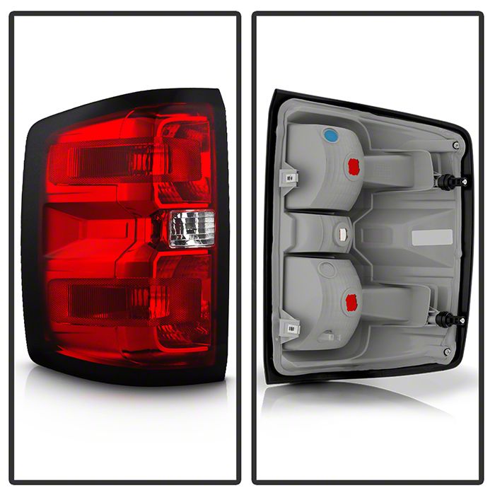 Silverado 1500 OEM Style Tail Light; Black Housing; Red/Clear Lens ...