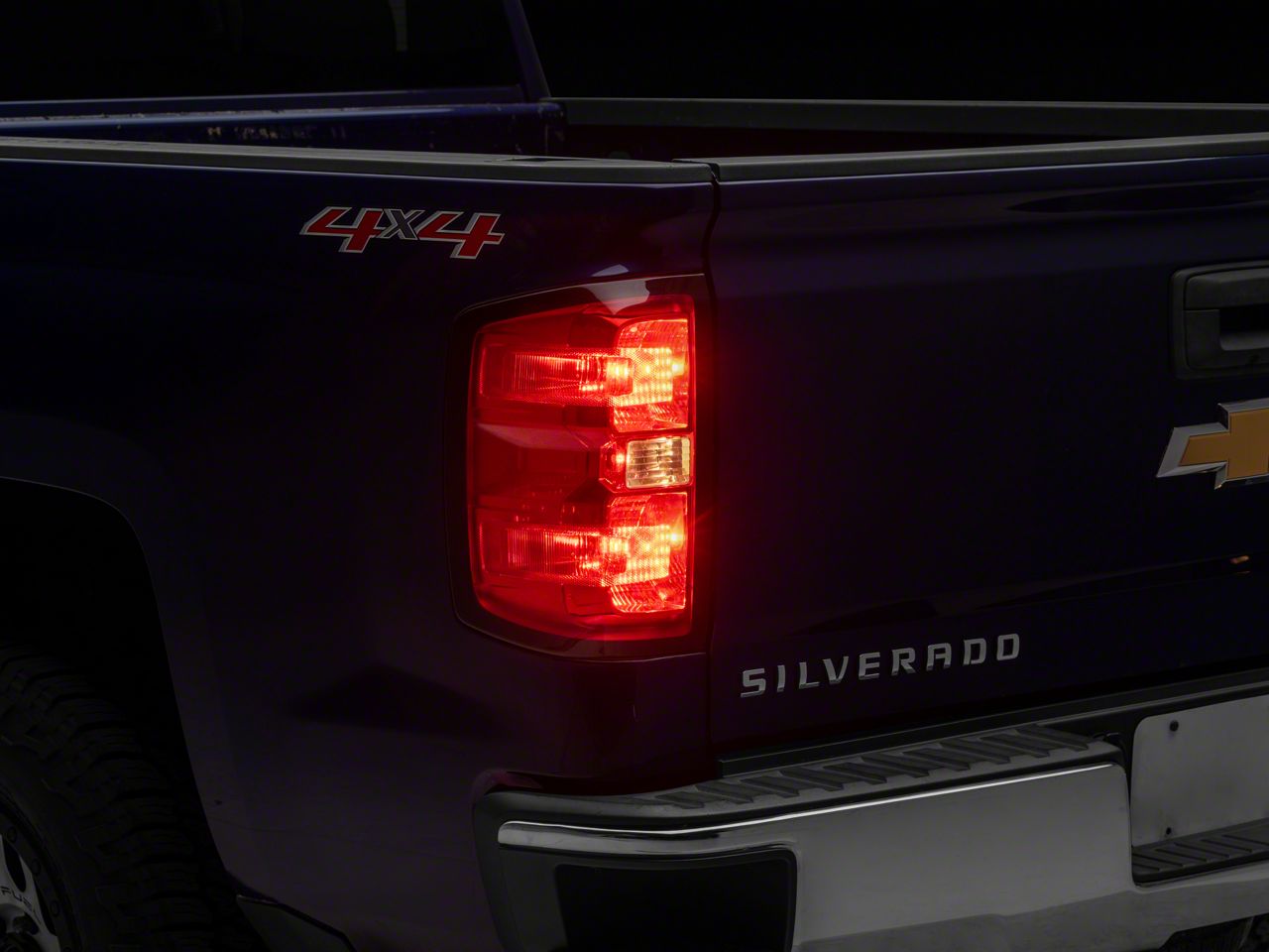 Silverado 1500 OEM Style Tail Light; Black Housing; Red/Clear Lens ...