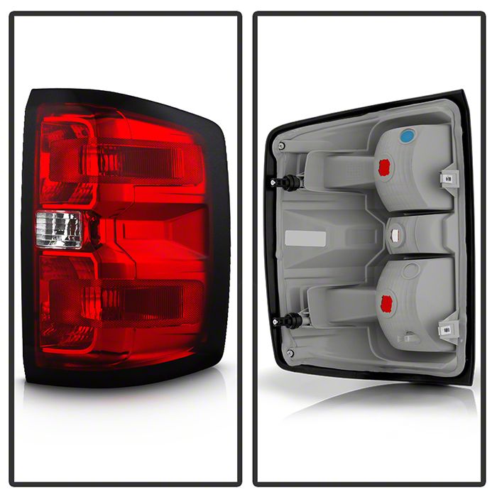 Silverado 1500 OEM Style Tail Light; Black Housing; Red/Clear Lens ...