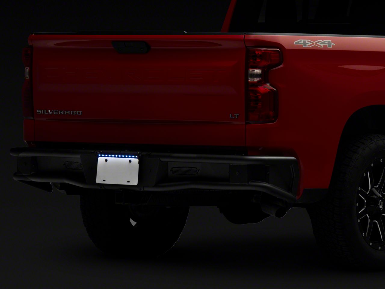 Silverado 1500 Outlaw Rear Bumper; Textured Black (19-23 Silverado 1500 ...