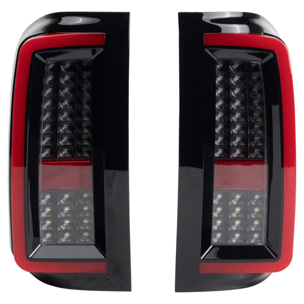 Silverado 1500 Performance Series LED Tail Lights; Black Housing; Clear ...