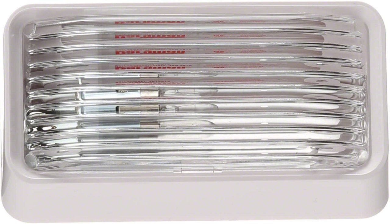 Silverado 1500 Porch Light 78; Clear Lens with Ash White 5 Base