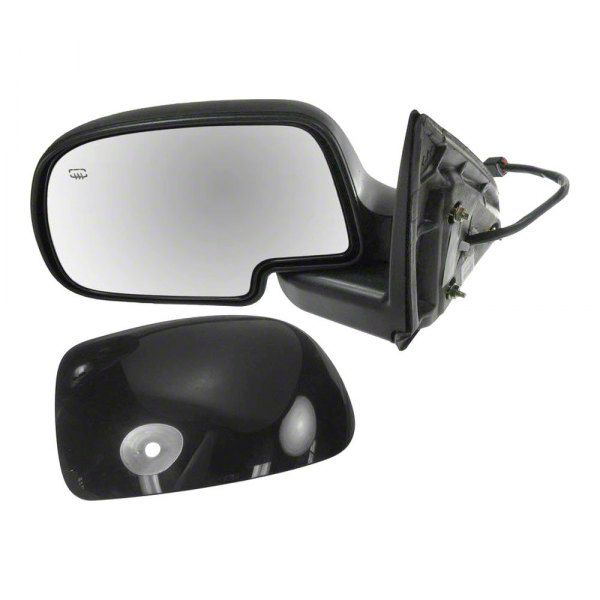 Silverado 1500 Powered Heated Mirrors with Puddle Lights; Gloss Black ...
