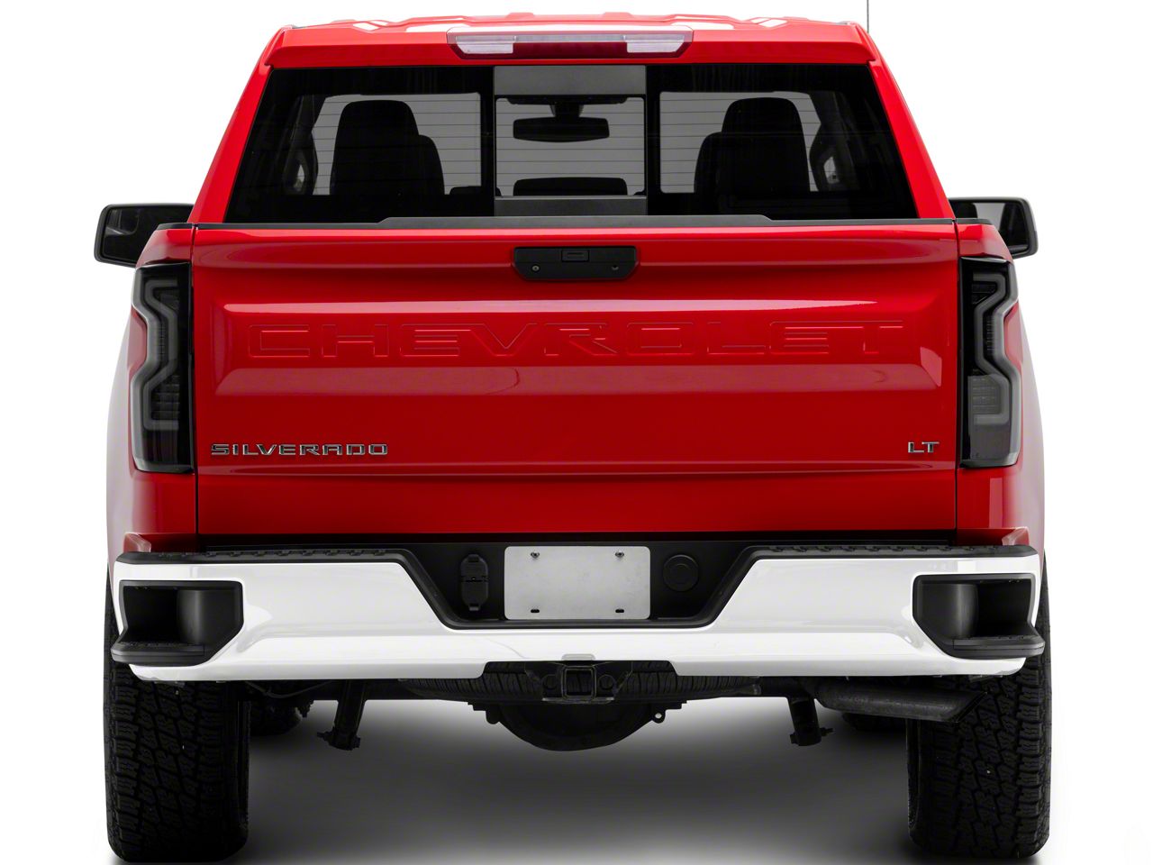 Silverado 1500 PRO-Series LED Tail Lights; Jet Black Housing; Smoked ...