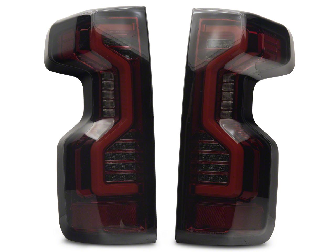 Silverado 1500 PRO-Series LED Tail Lights; Red Housing; Smoked Lens (19 ...