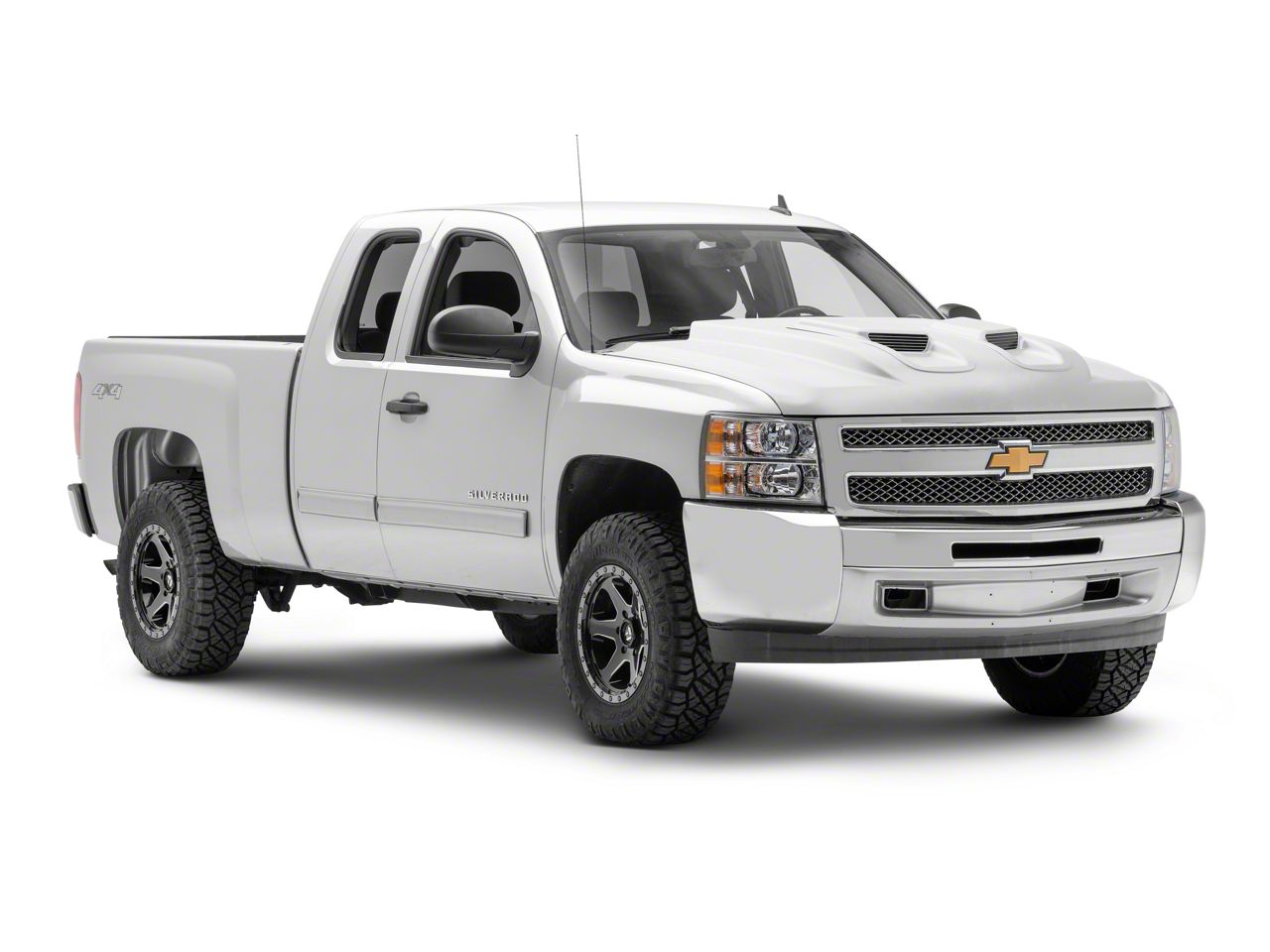 Silverado 1500 Ram Air Style Hood; Unpainted (07-13 Silverado 1500 ...