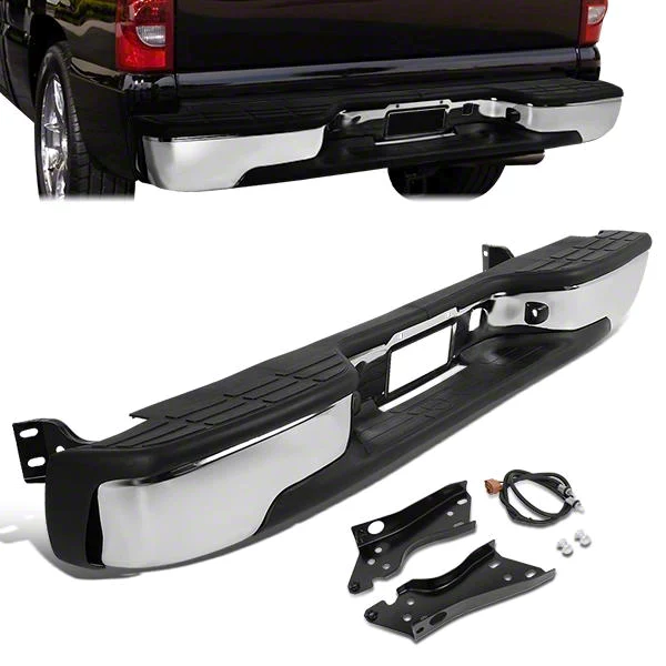 Silverado 1500 Rear Bumper; Chrome (99-06 Silverado 1500 Fleetside ...