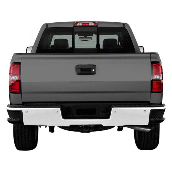 Silverado 1500 Rear Bumper Cover; Pre-Drilled for Backup Sensors; Gloss ...