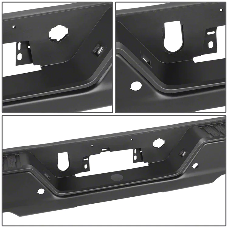 Silverado 1500 Rear Bumper; Pre-Drilled for Backup Sensors; Black (19 ...