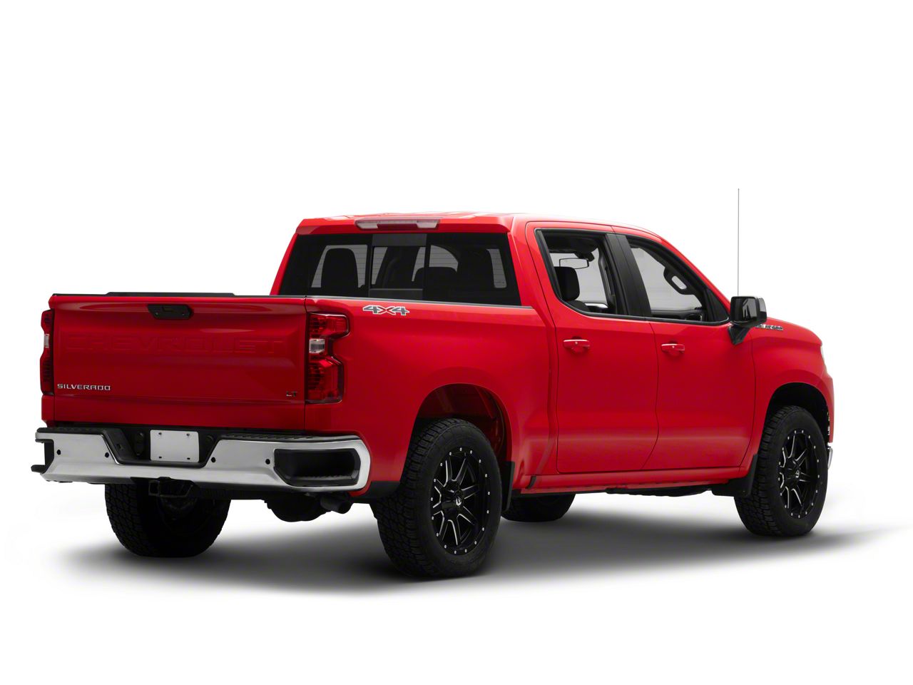 Silverado 1500 Rear Bumper; Pre-Drilled for Backup Sensors; Chrome (19 ...