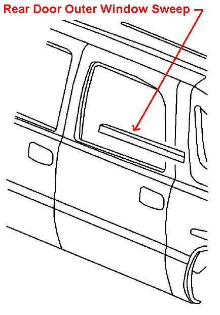 Silverado 1500 Rear Window Sweep; Outer Driver Side (04-06 Silverado ...