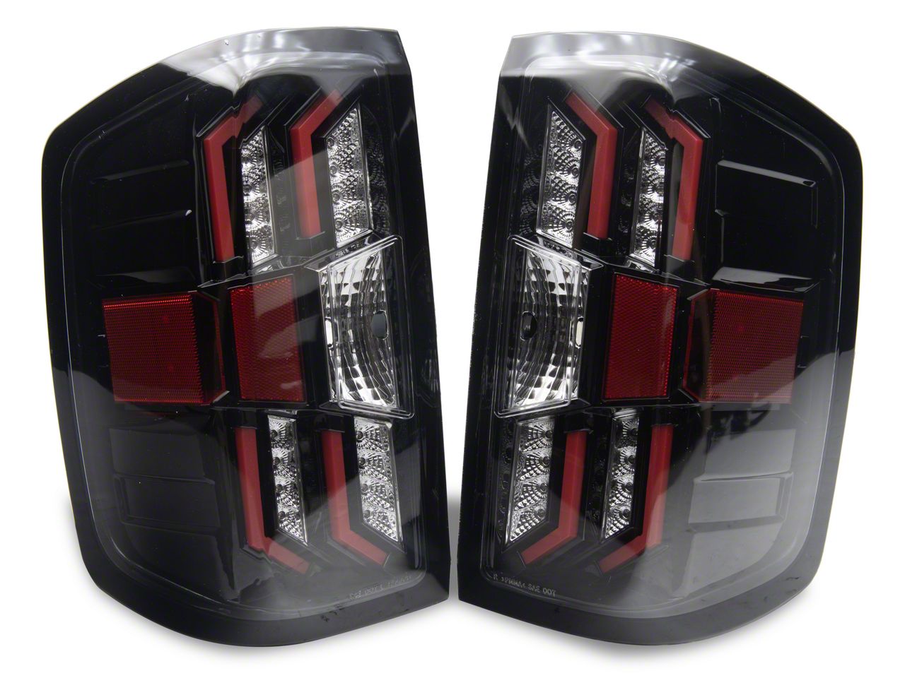 Silverado 1500 Renegade Series LED Tail Lights; Gloss Black Housing ...