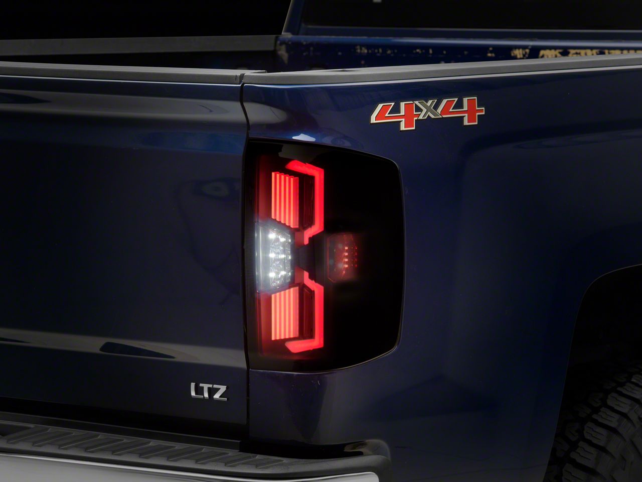 Silverado 1500 Renegade Series V2 Sequential LED Tail Lights; Black ...