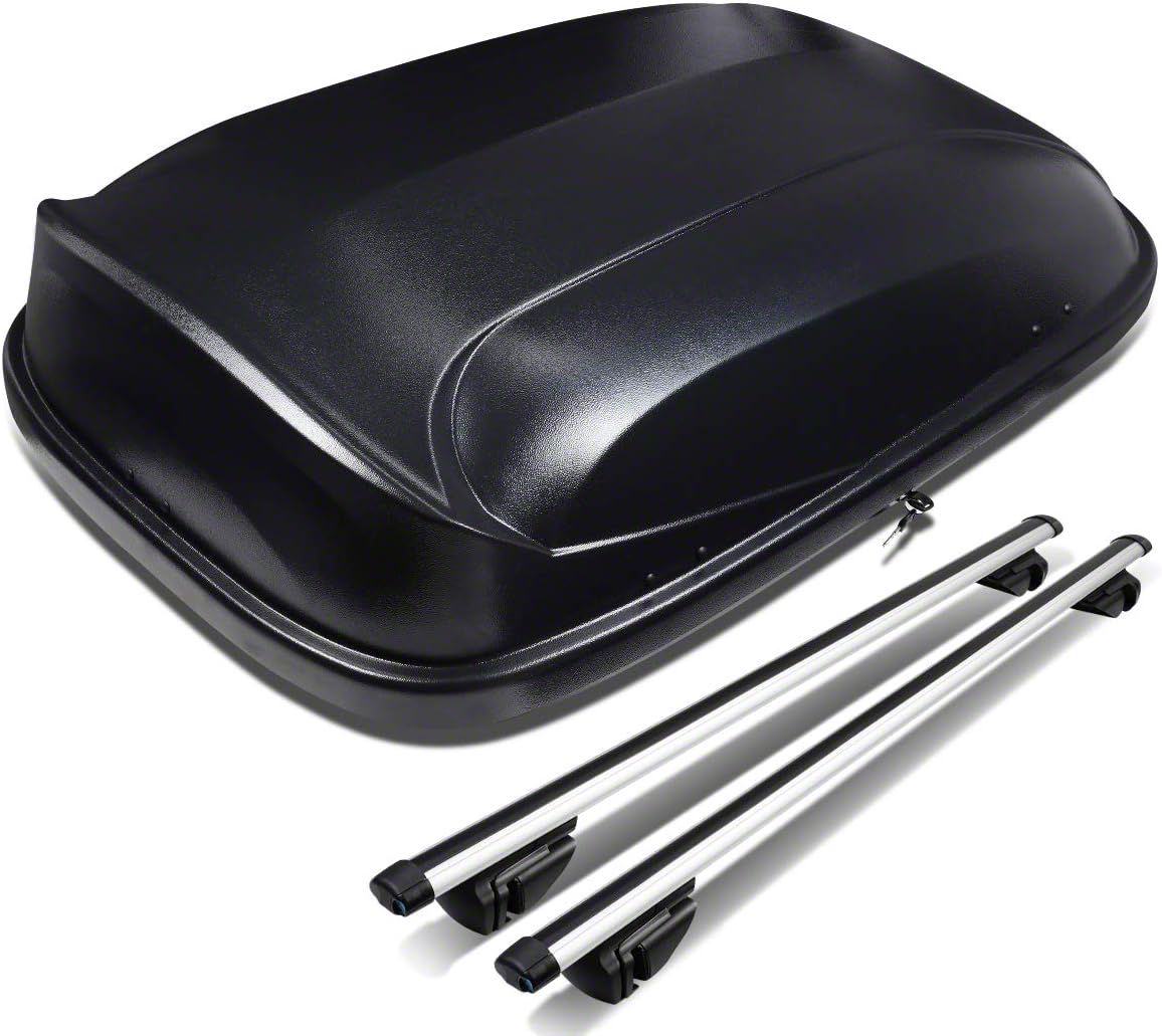 Silverado 1500 Roof Rack Cross Bars with Lockable Cargo Box; 47-Inch ...