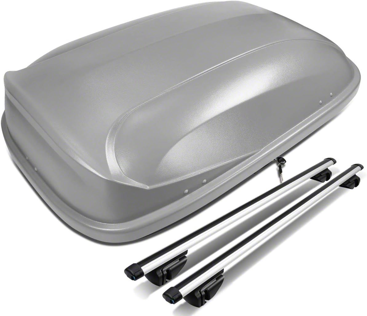 Silverado 1500 Roof Rack Cross Bars with Lockable Cargo Box; 47-Inch ...