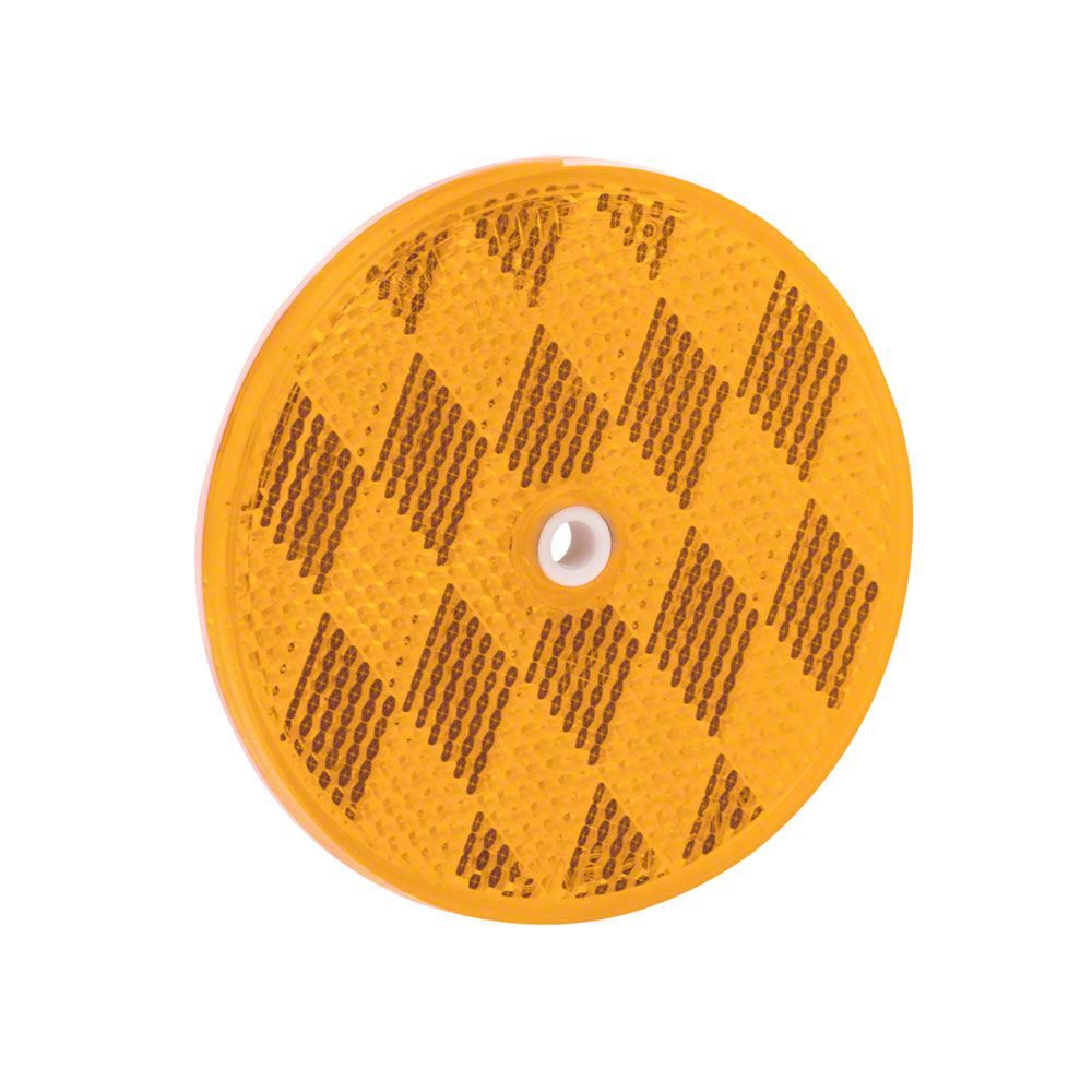 Silverado 1500 Round Reflective Tape; 3-3/16-Inch Amber Reflector with ...