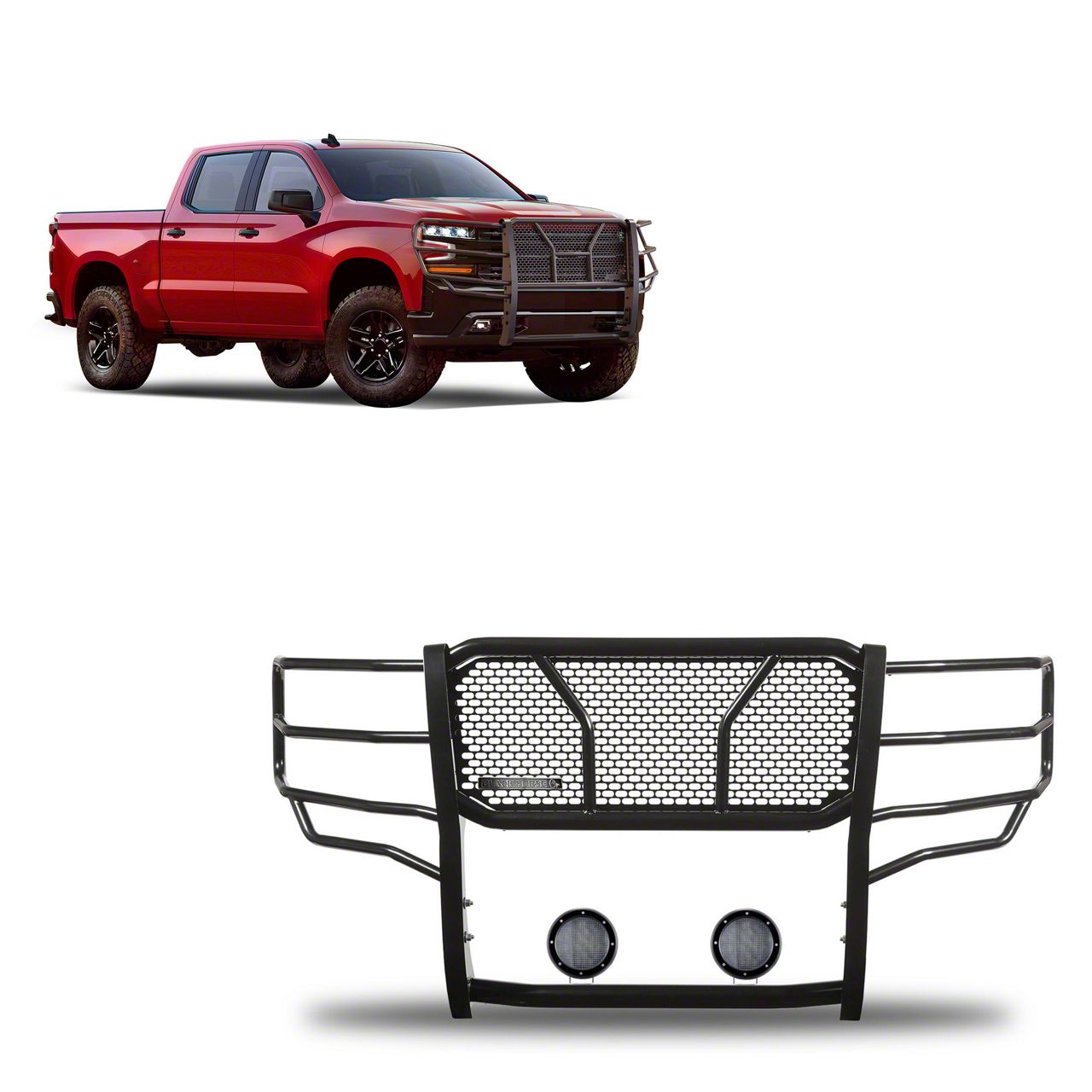 Silverado 1500 Rugged Heavy Duty Grille Guard with 5.30-Inch Black ...