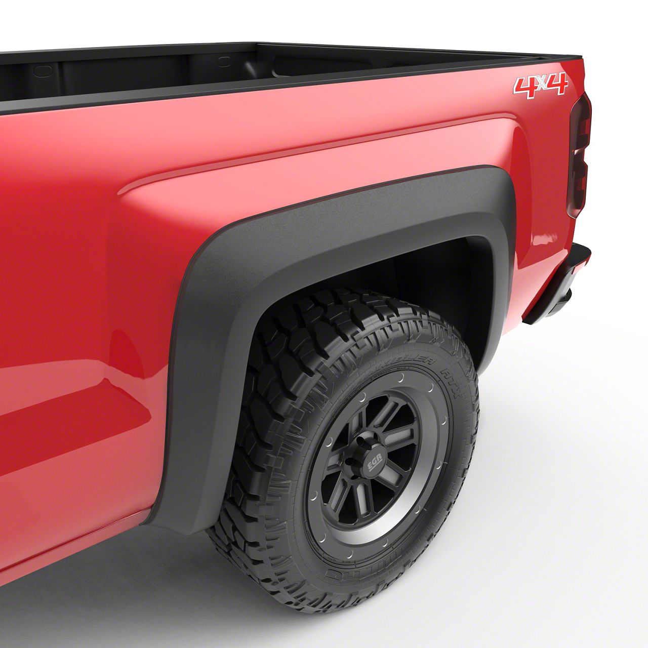 EGR Silverado 1500 Rugged Look Level 2 Fender Flares; Matte Black ...