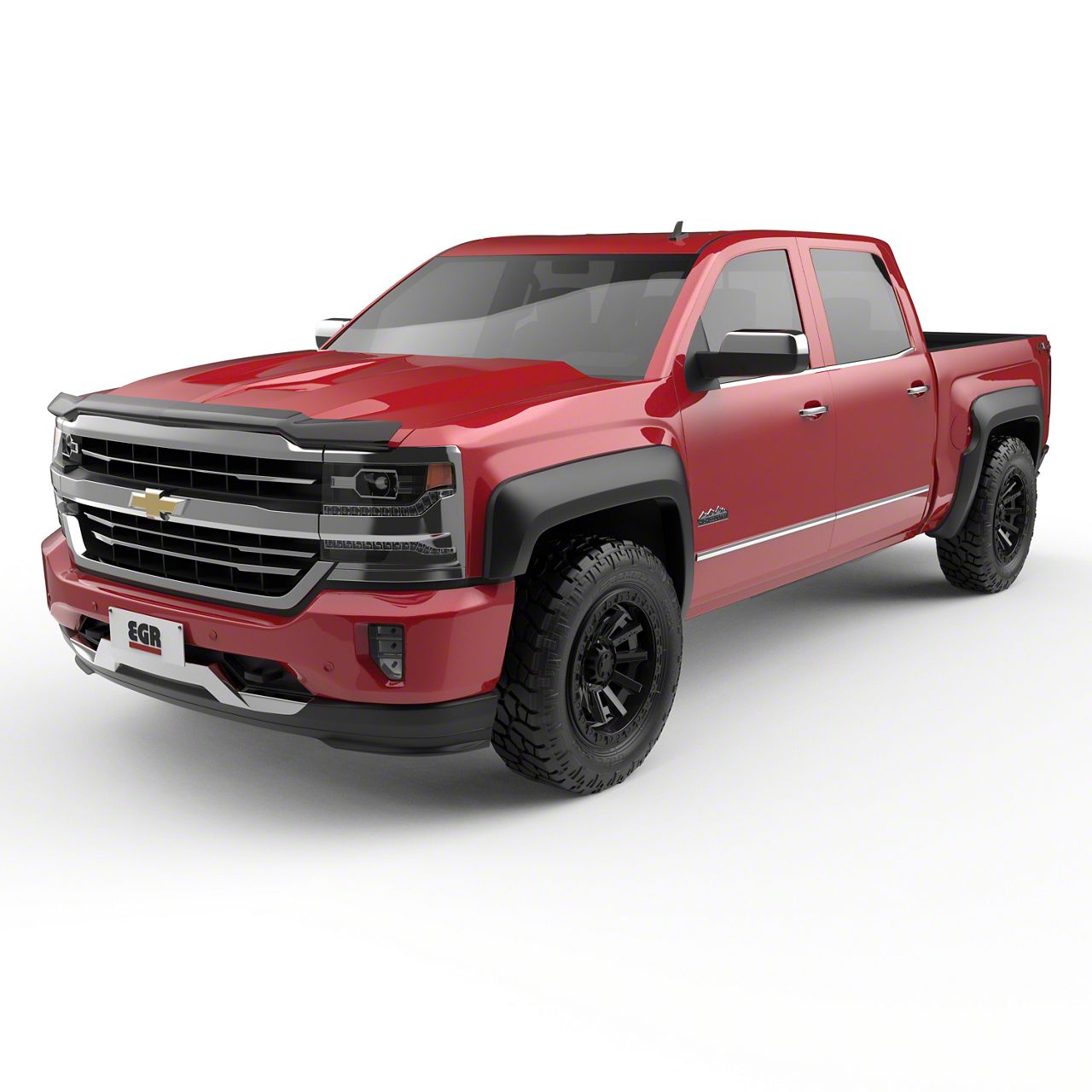 EGR Silverado 1500 Rugged Look Level 2 Fender Flares; Matte Black ...
