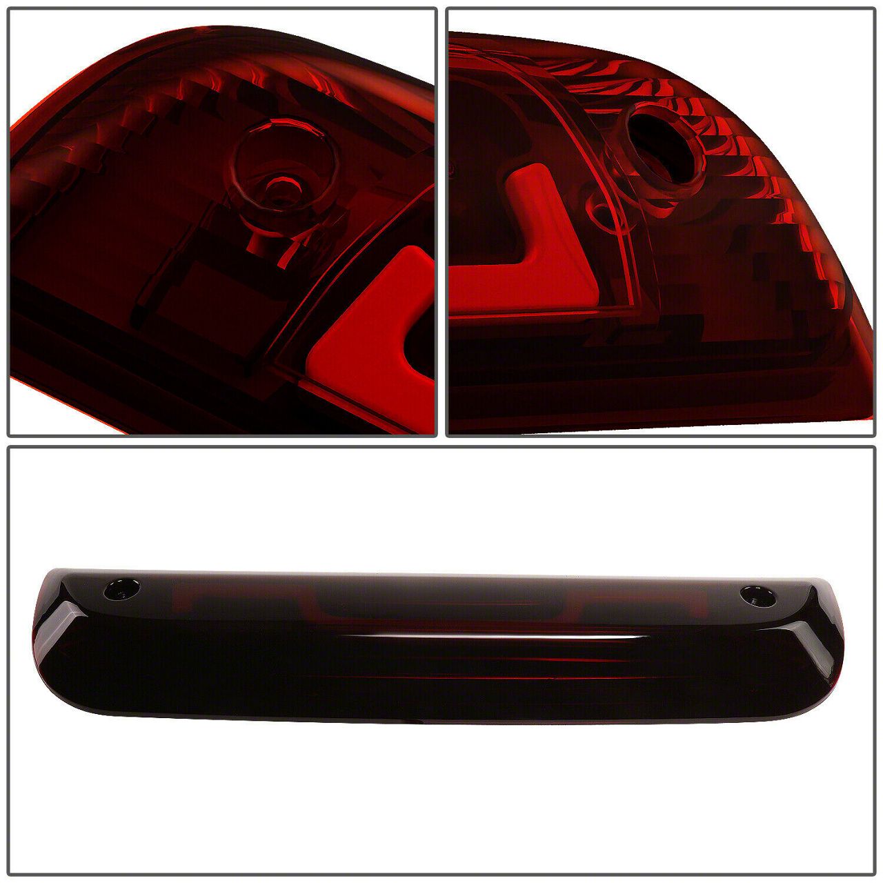 Silverado 1500 Sequential Chase LED Third Brake Light; Dark Red (14-18 ...