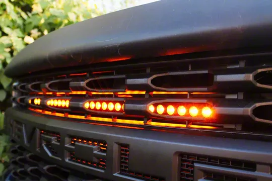 Silverado 1500 Single 30-Inch Amber LED Light Bar with Grille Mounting ...