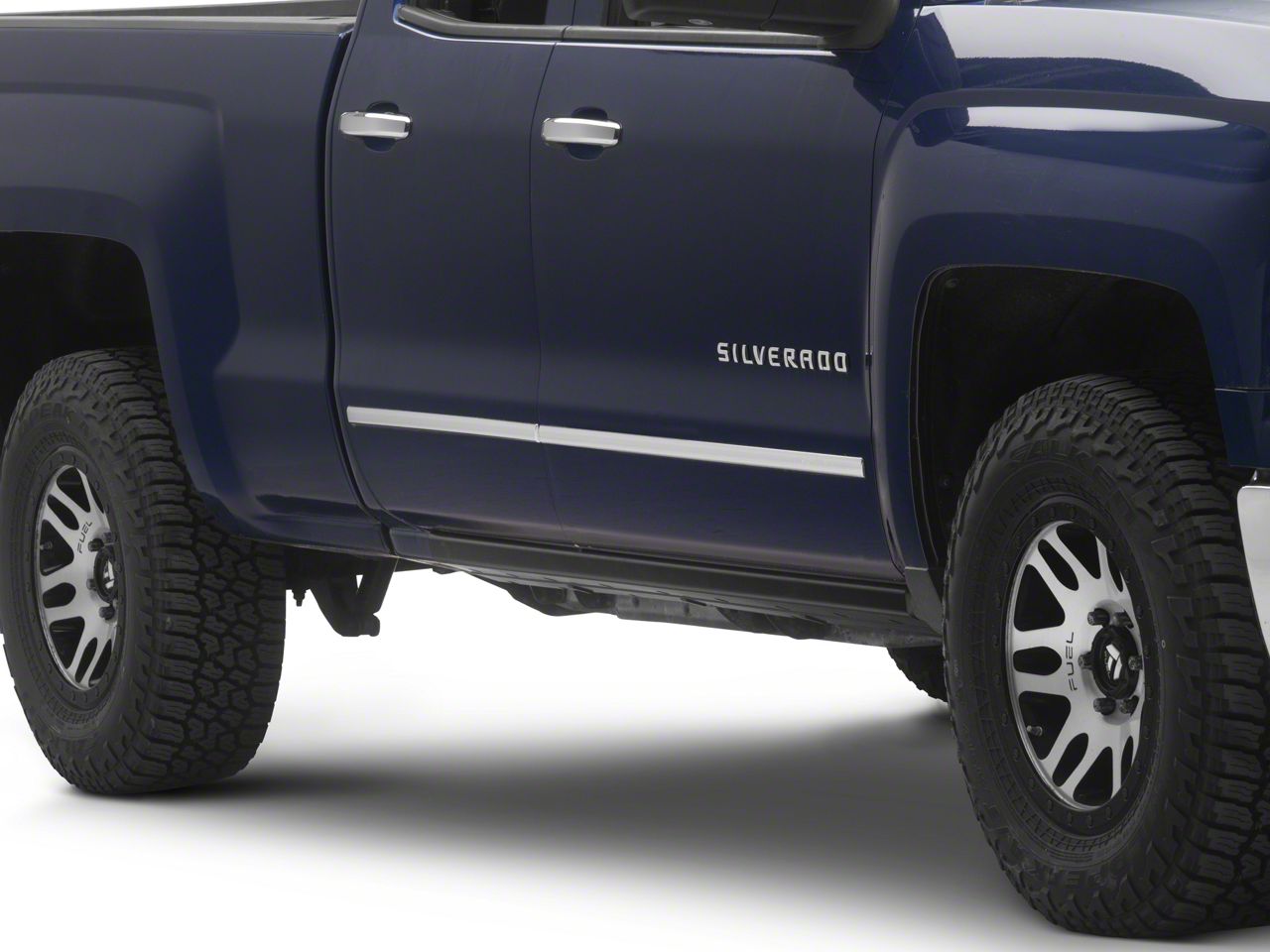 Silverado 1500 Slip-On Rocker Panel with Sills; Passenger Side (14-18 ...