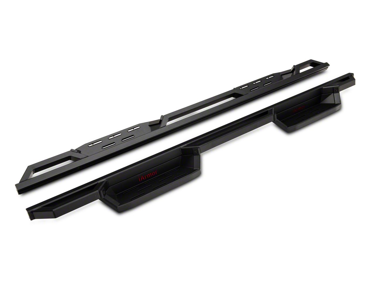 Silverado 1500 Square Tube Drop Style Nerf Side Step Bars; Matte Black ...