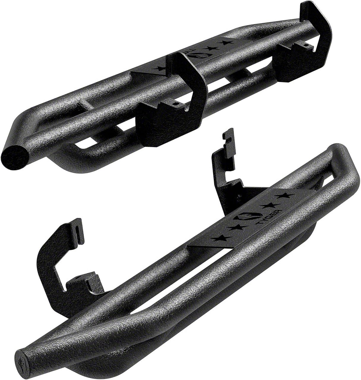 Silverado 1500 Star Armor Side Step Bars; Textured Black (07-18 ...