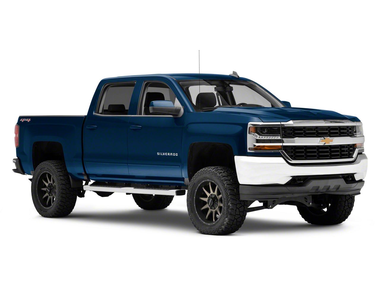 Silverado 1500 Step Nerf Bar; 6-Inch Oval; Straight; Black (07-18 ...