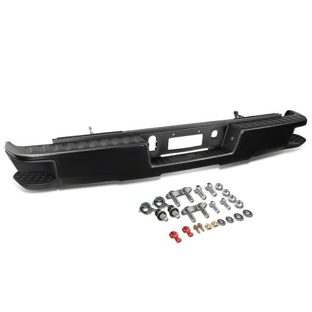 Silverado 1500 Step Rear Bumper; Black (14-18 Silverado 1500) - Free ...