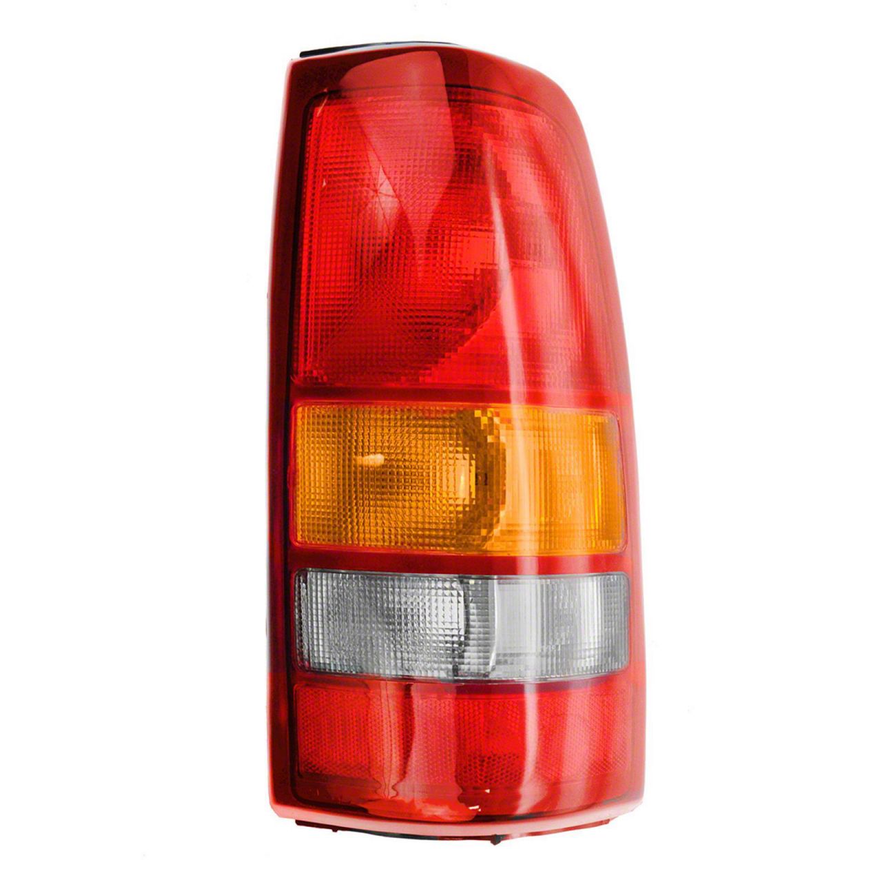 Silverado 1500 Tail Light Chrome Housing Red Clear Lens Passenger