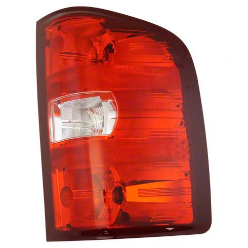 Silverado 1500 Tail Light Chrome Housing Red Lens Passenger Side 07
