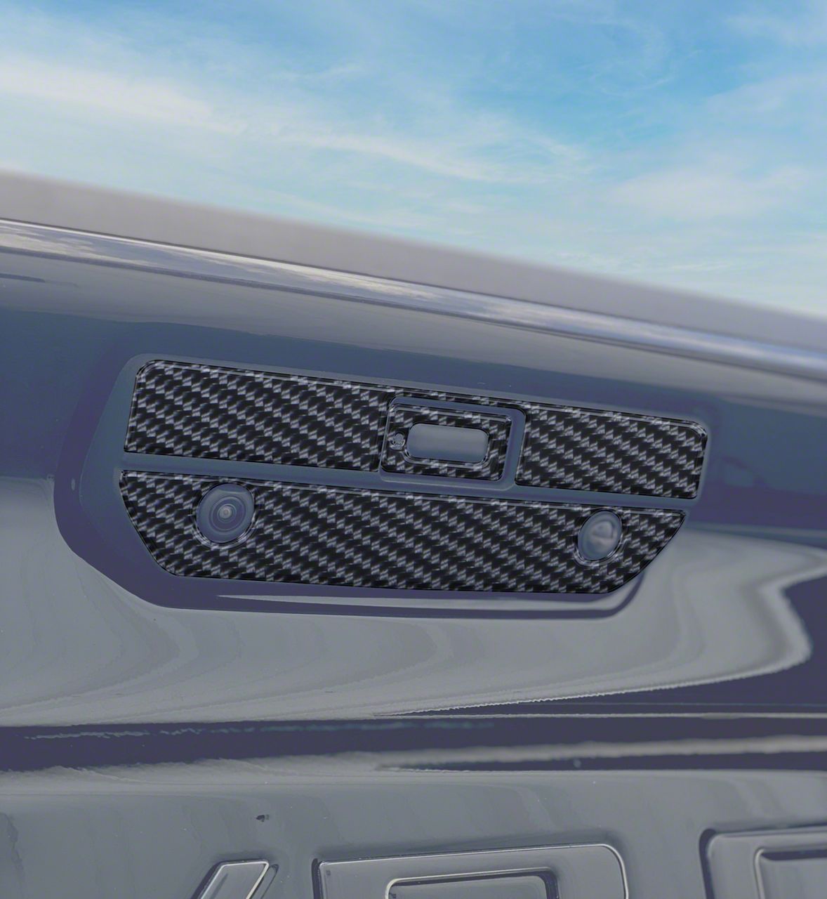 Silverado 1500 Tailgate Handle Accent Trim; Forged Carbon Fiber (19-26 ...