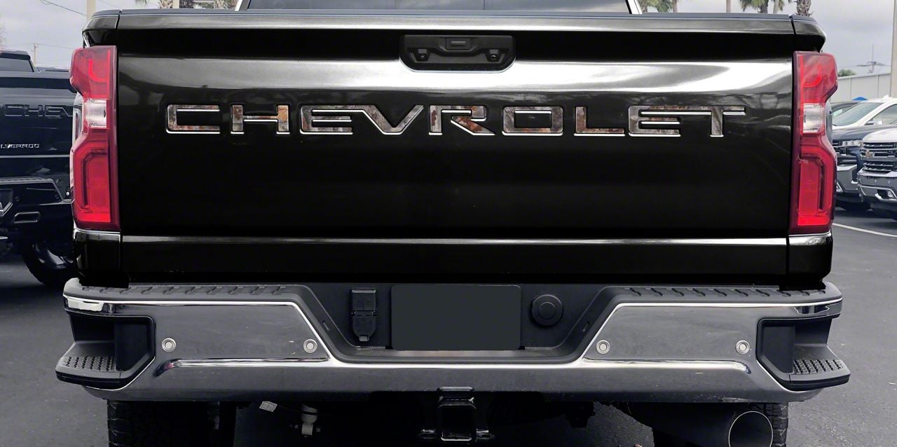 Silverado 1500 Tailgate Insert Letters; Camouflage (19-23 Silverado ...