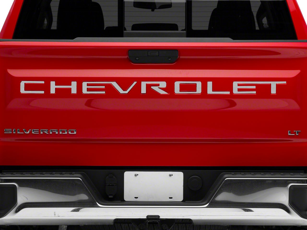 Silverado 1500 Tailgate Letter Inserts; Stainless Steel (19-25 ...