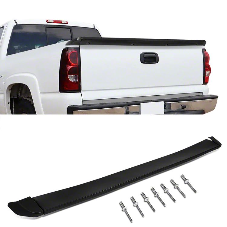 Silverado 1500 Tailgate Spoiler; Matte Black (99-06 Silverado 1500 ...