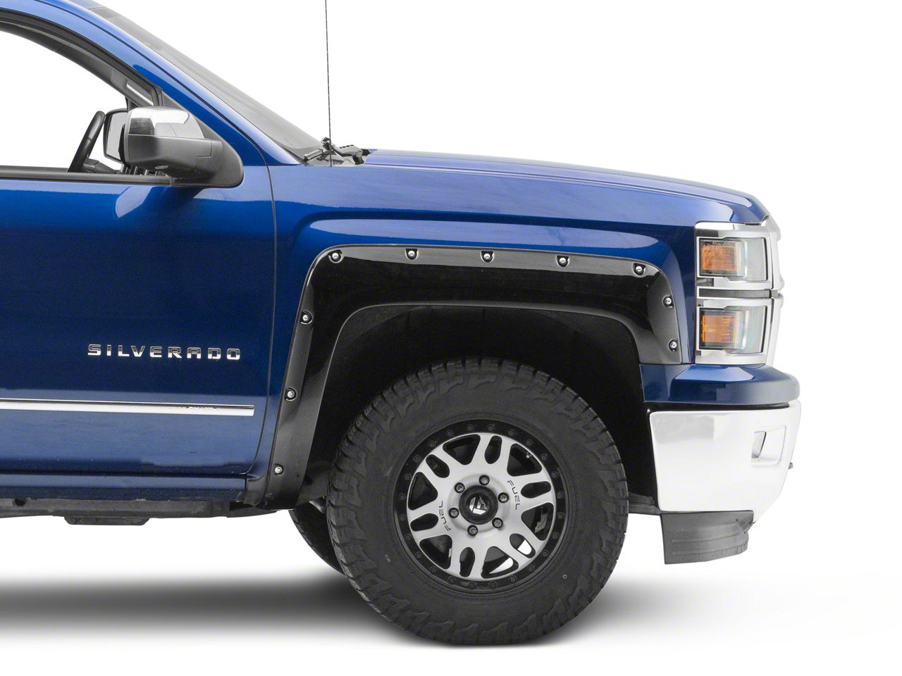 EGR Silverado 1500 Traditional Bolt-On Look Fender Flares; Black 791674 ...