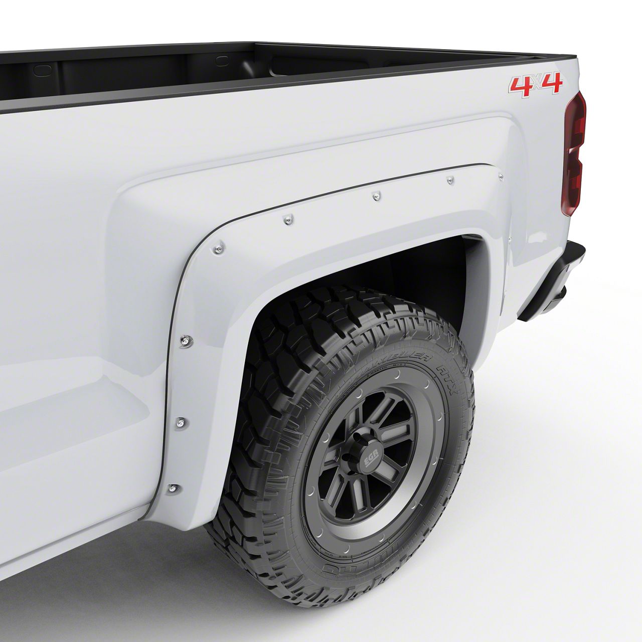 EGR Silverado 1500 Traditional Bolt-On Look Fender Flares; Summit White ...