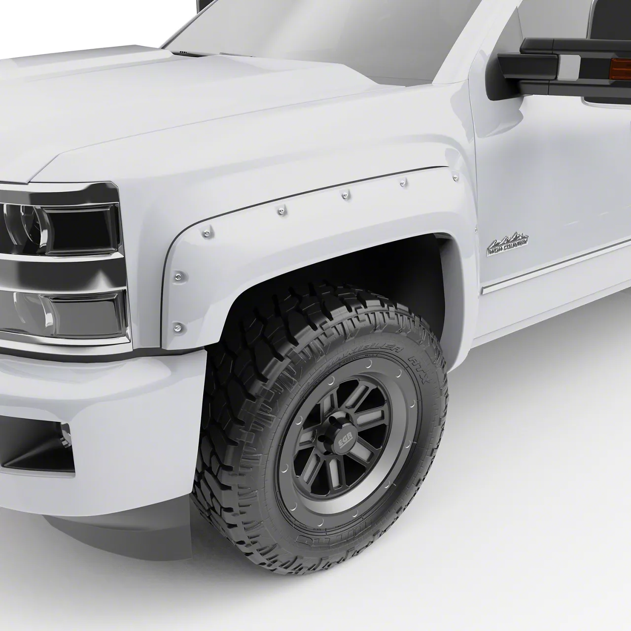 EGR Silverado 1500 Traditional Bolt-On Look Fender Flares; Summit White ...