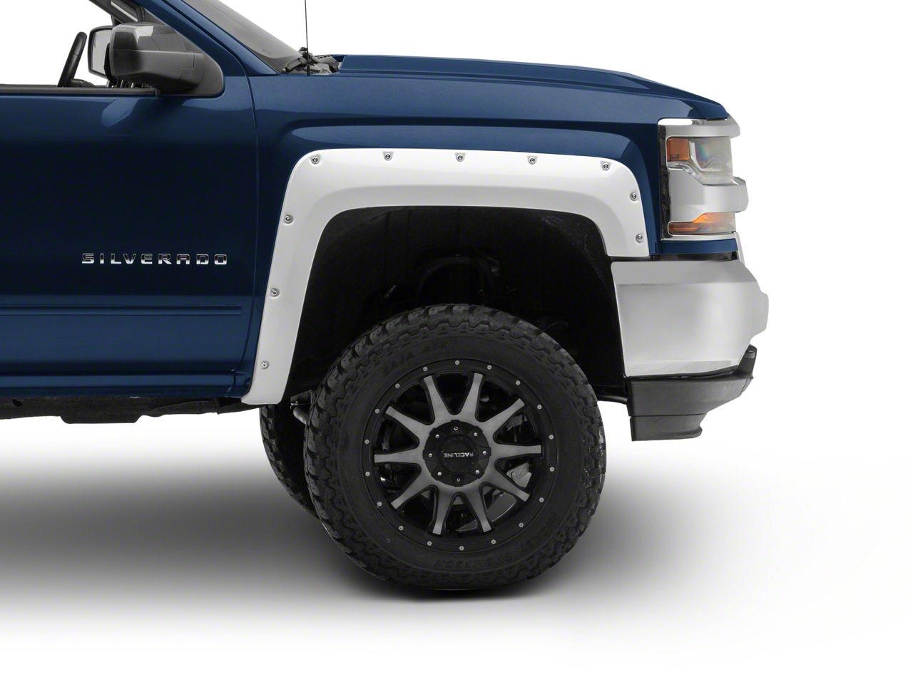EGR Silverado 1500 Traditional Bolt-On Look Fender Flares; Summit White ...