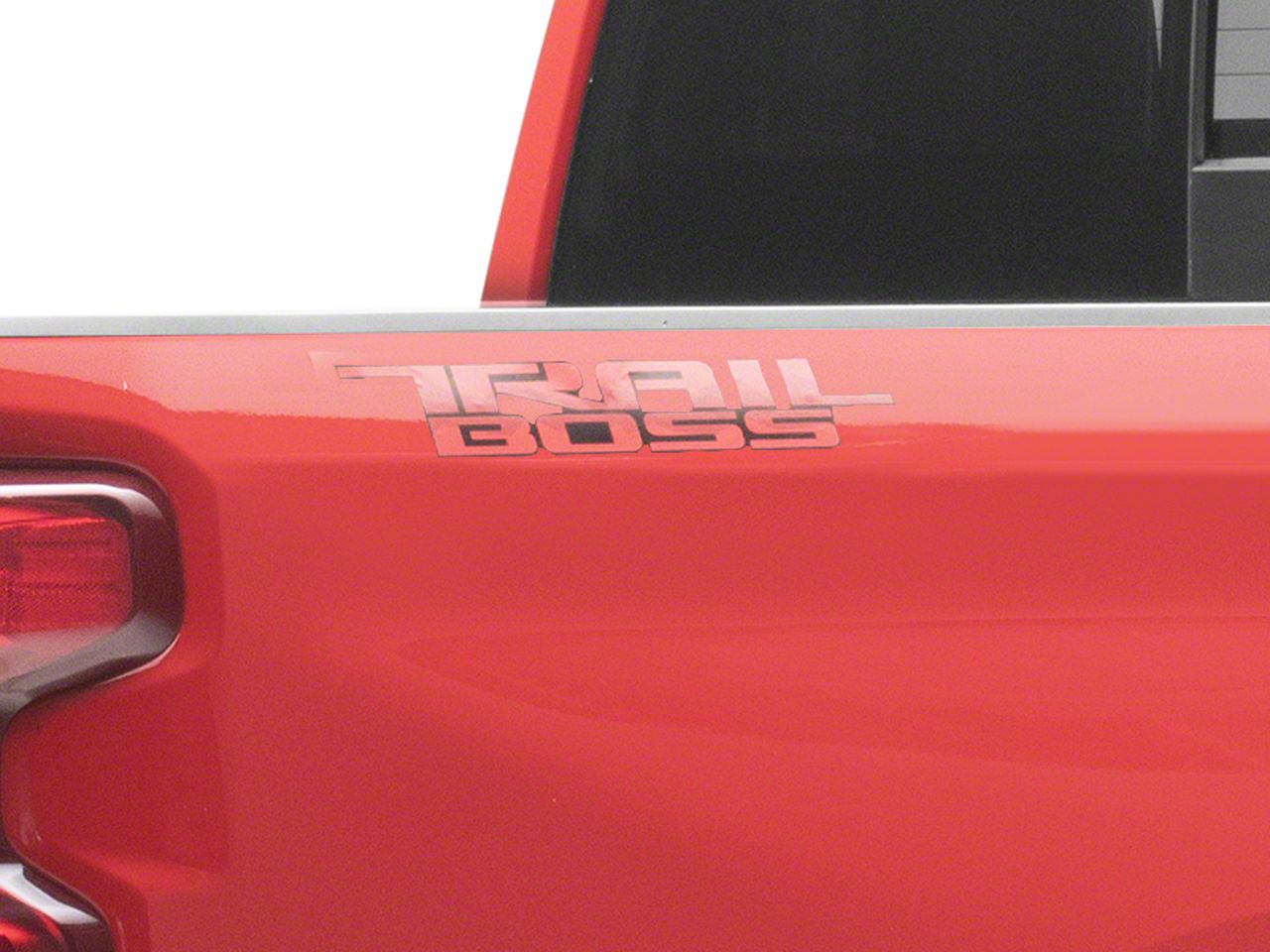 Silverado 1500 Trail Boss Decal; Black/Red (19-26 Silverado 1500 ...