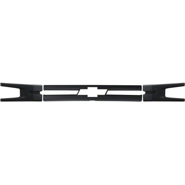 Silverado 1500 Upper Grille Overlay; Armor Coated (19-21 Silverado 1500 ...