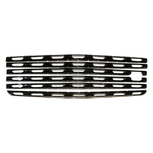 Silverado 1500 Upper Grille Overlay; Gloss Black (19-21 Silverado 1500 ...