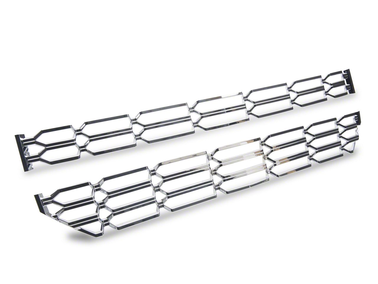 Silverado 1500 Upper Overlay Grille; Chrome (16-18 Silverado 1500 ...