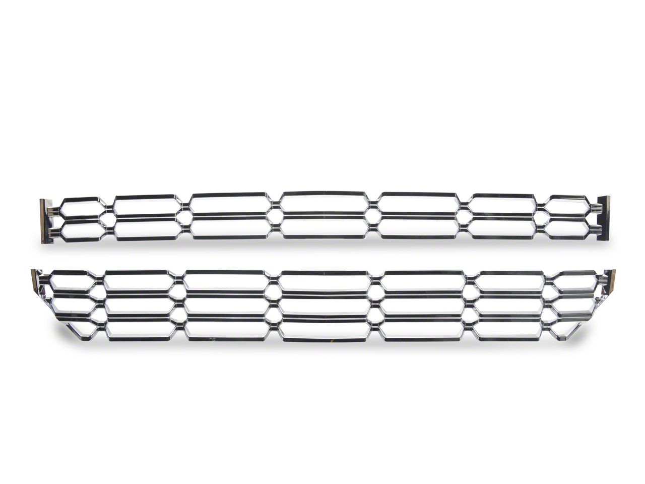 Silverado 1500 Upper Overlay Grille; Chrome (16-18 Silverado 1500 ...