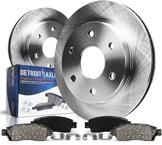 Silverado 1500 Vented 6-Lug Brake Rotor and Pad Kit; Rear (14-18 ...